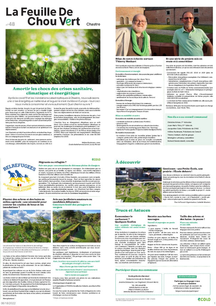 La Feuille de Chou Vert n°50 – Chastre 2024
